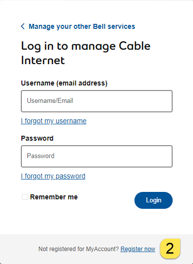 Register to MyAccount