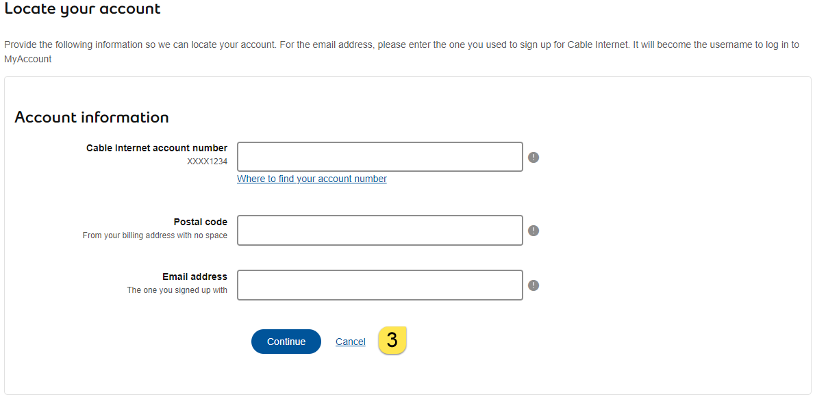 Register to MyAccount