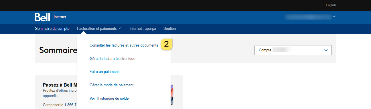 Consulter les documents et les factures